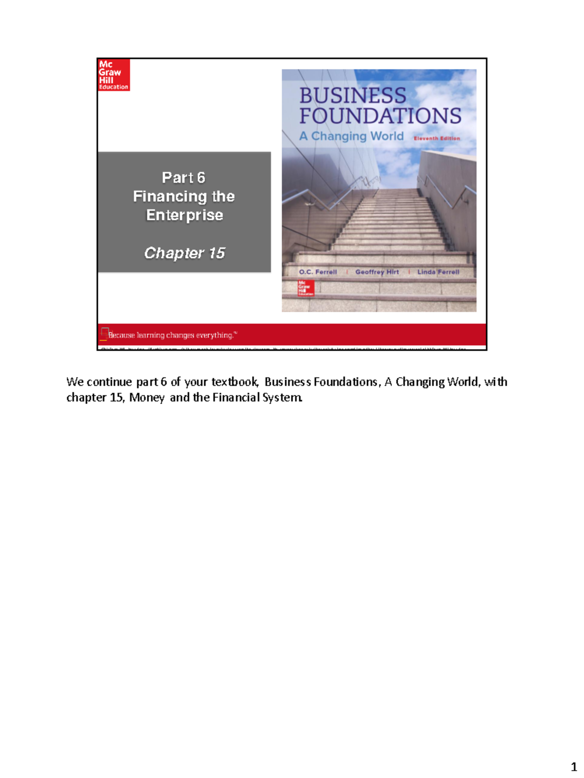 Money and the Financial system - ©McGraw-Hill Education. All rights ...