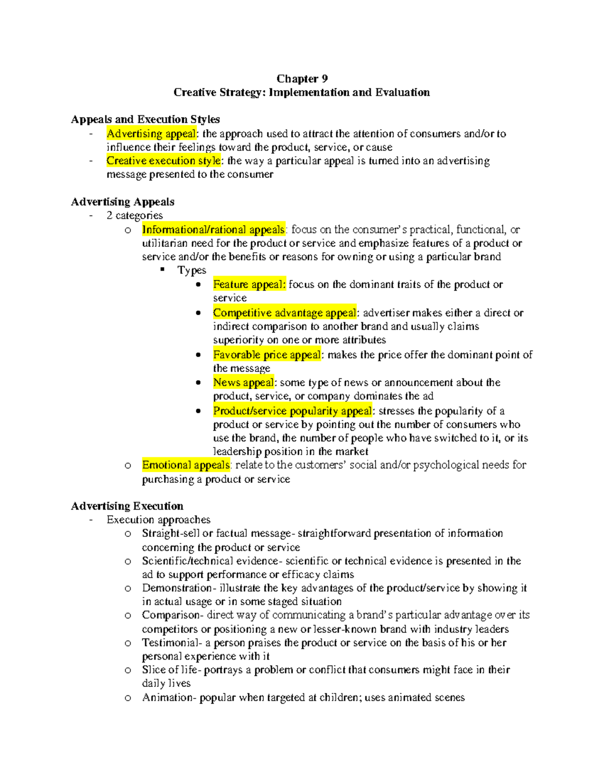 Ch 9 Implementation and Evaluation - Chapter 9 Creative Strategy: Implementation and Evaluation ...