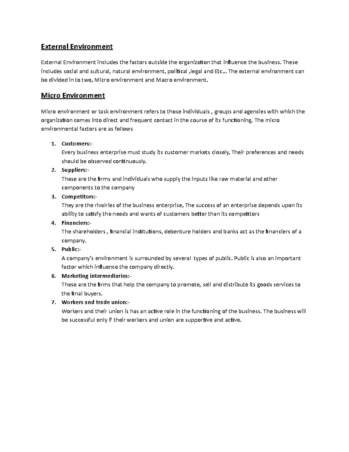 External Environment - External Environment External Environment ...