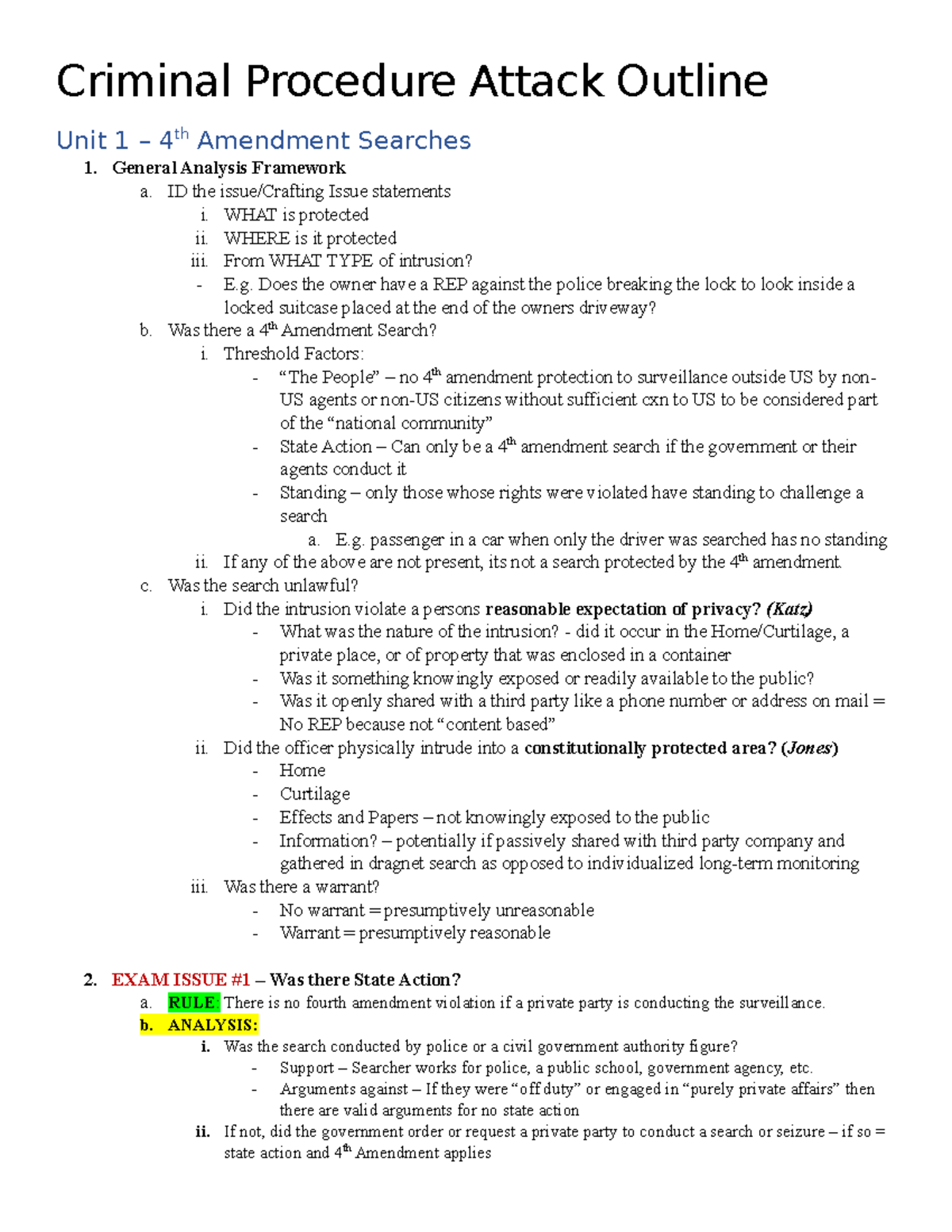 Siegel Criminal Procedure Spring 2023 - Criminal Procedure Attack ...
