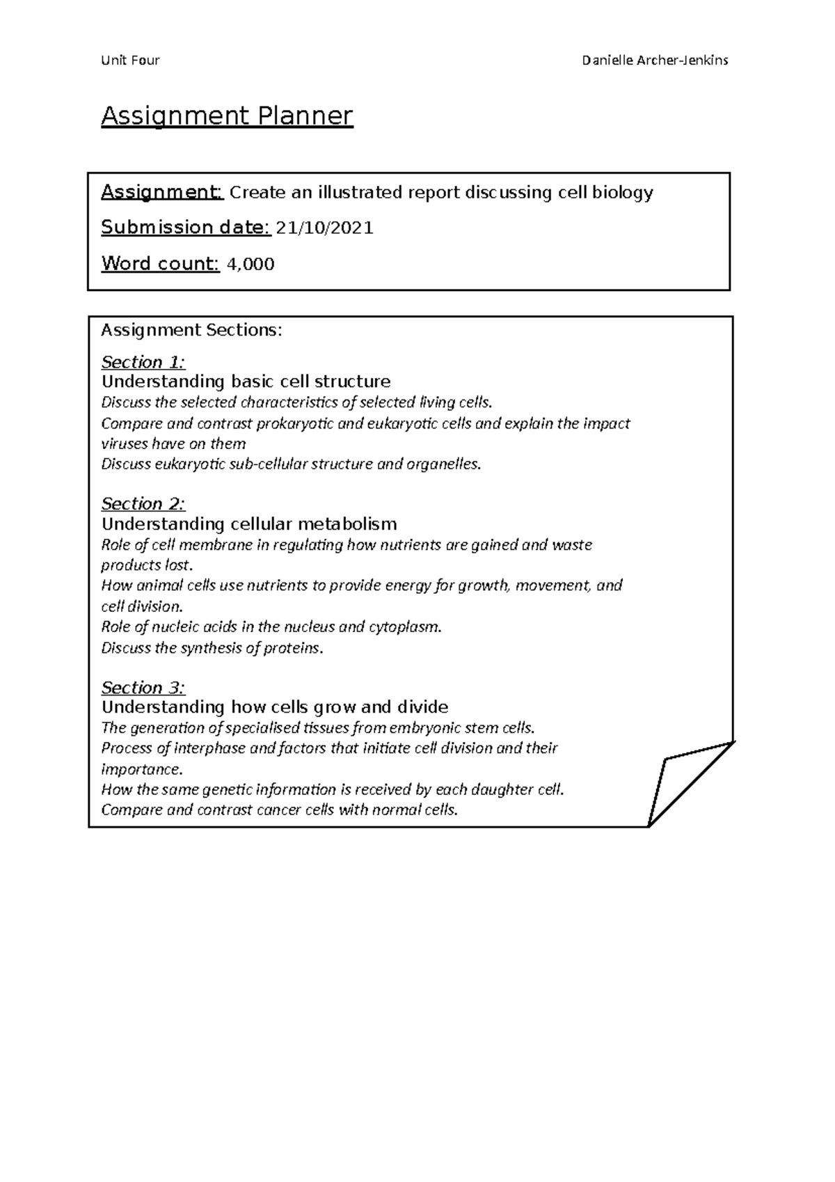 Assignment plan - Online Learning - Studocu