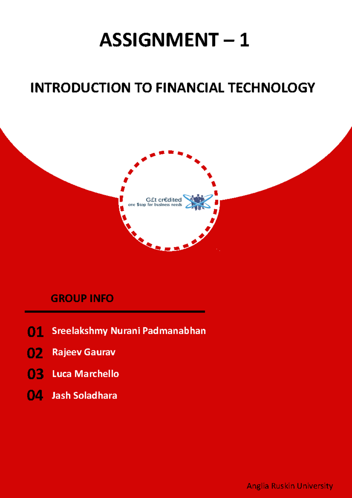 Fintech project edited - 1 ASSIGNMENT – 1 INTRODUCTION TO FINANCIAL ...