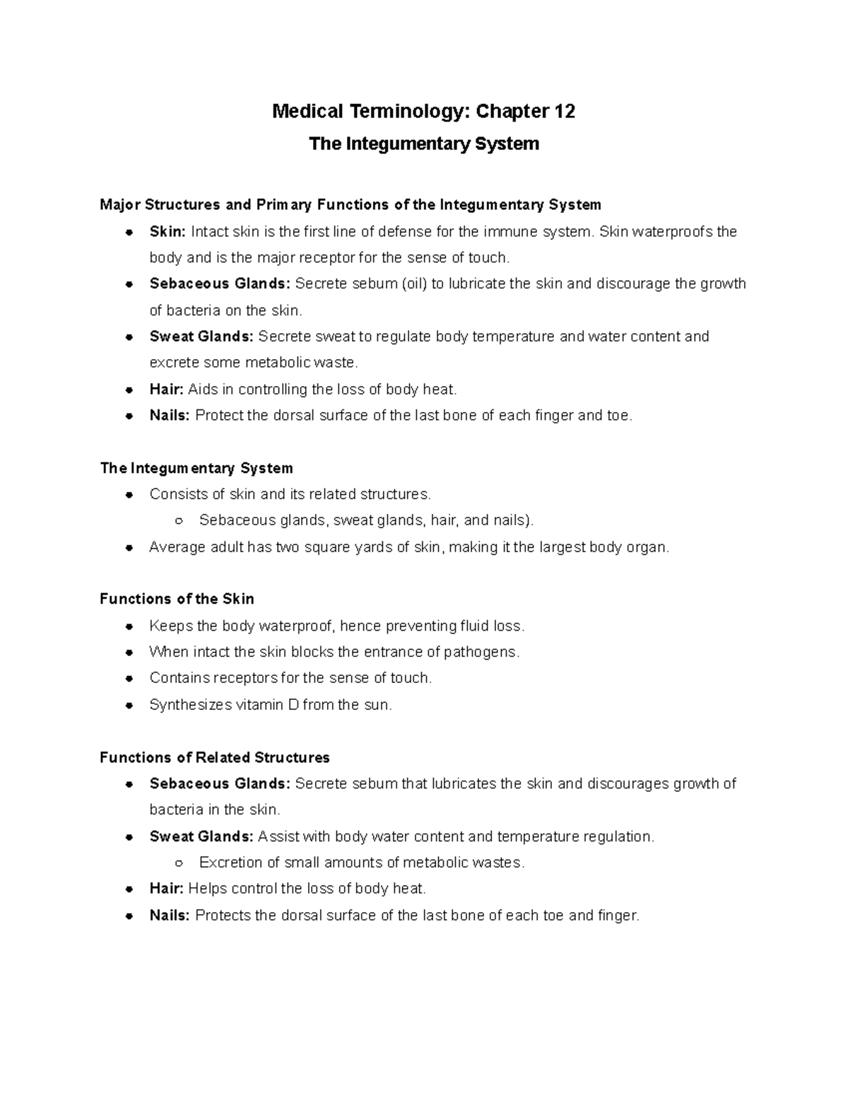 Medeical Terminology Ch. 12 - Medical Terminology: Chapter 12 The ...