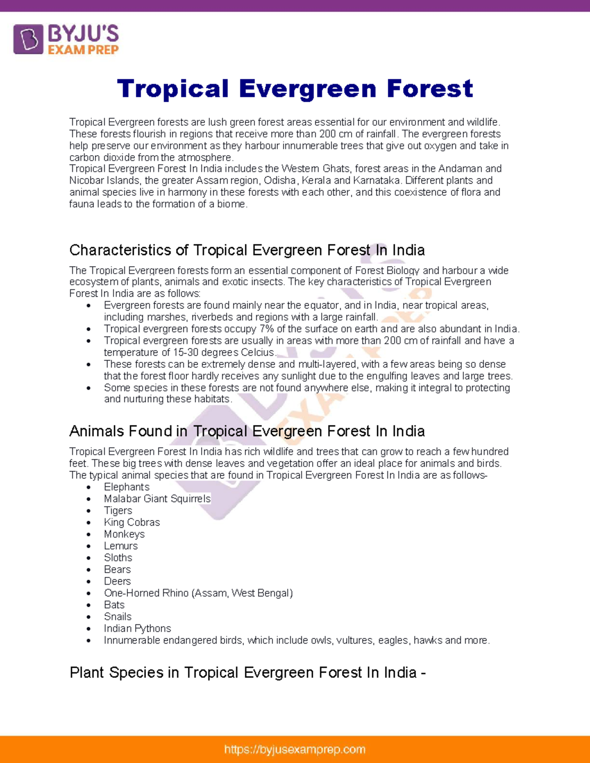 Tropical evergreen forest upsc notes 25 - Tropical Evergreen Forest ...