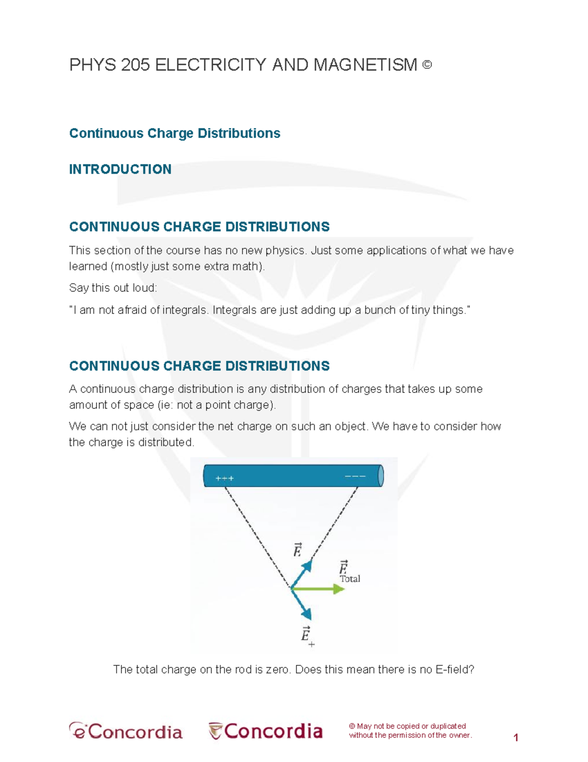 PHYS205 L2 Lecture Slides - © May not be copied or duplicated without the permission of the ...