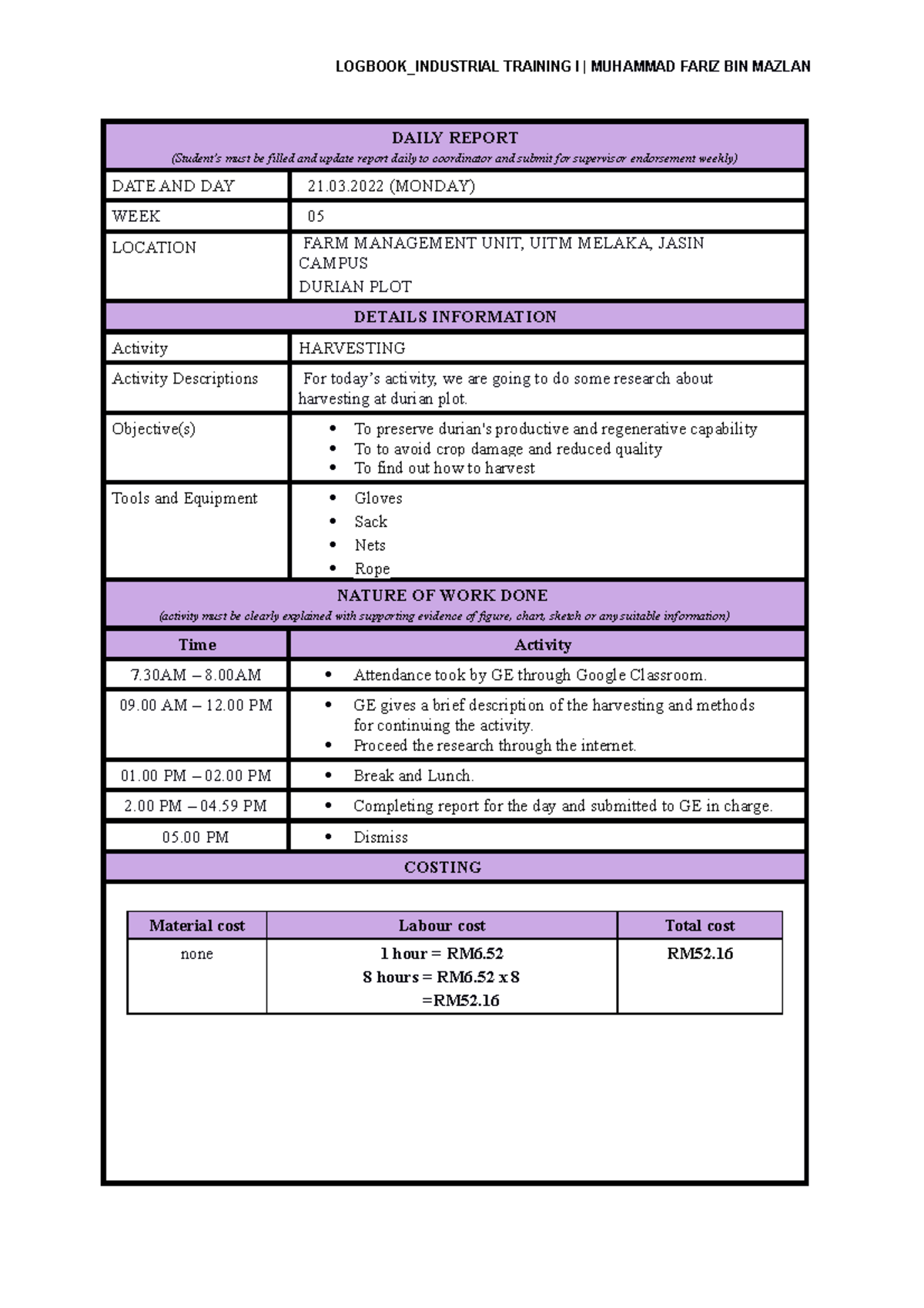 Processing Muhammad Fariz BIN Mazlan 2020472216 - LOGBOOK_INDUSTRIAL ...
