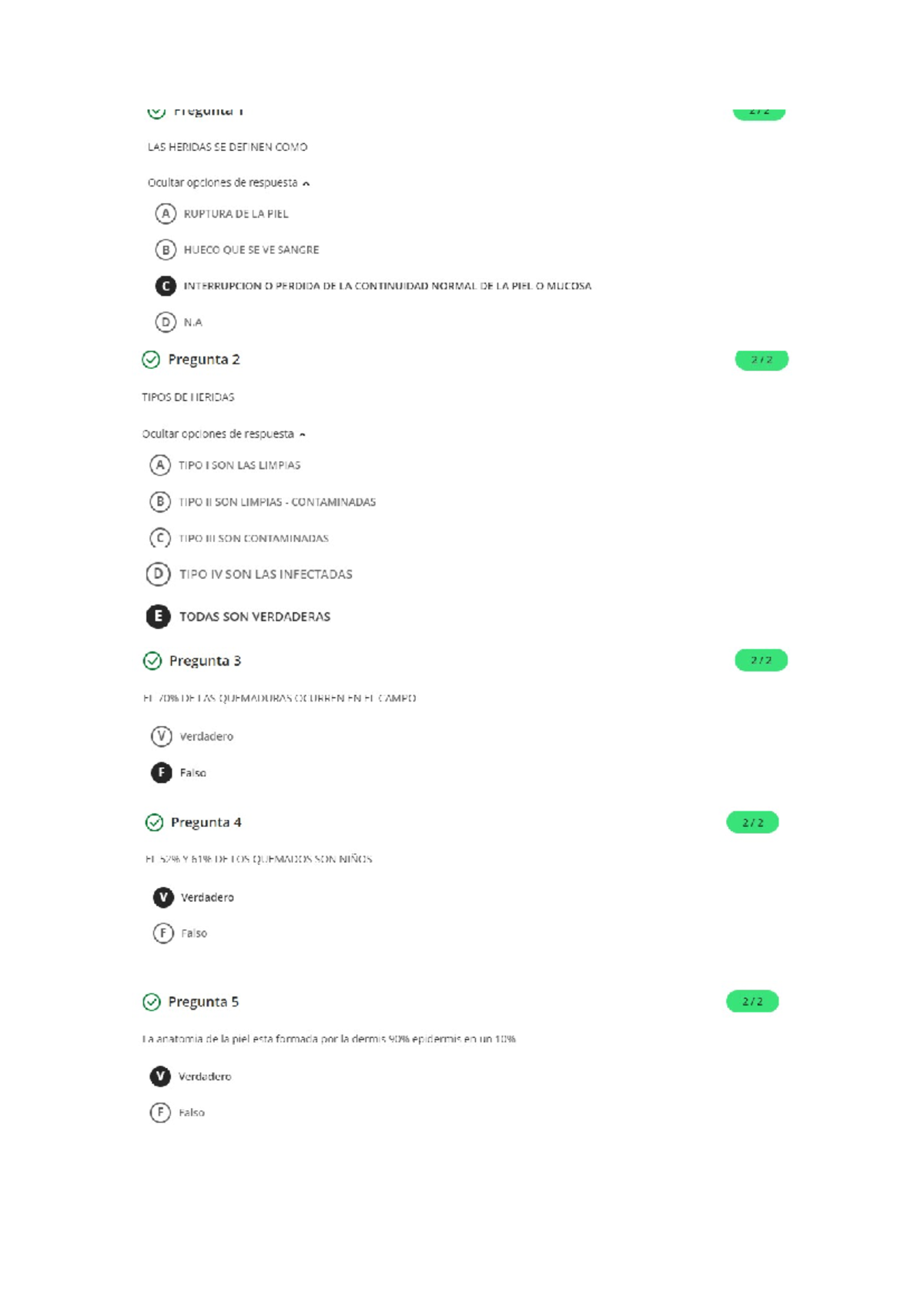 Examen de cirugia plastica - regulla I LAS HERIDAS SE DEFINEN COMO ...