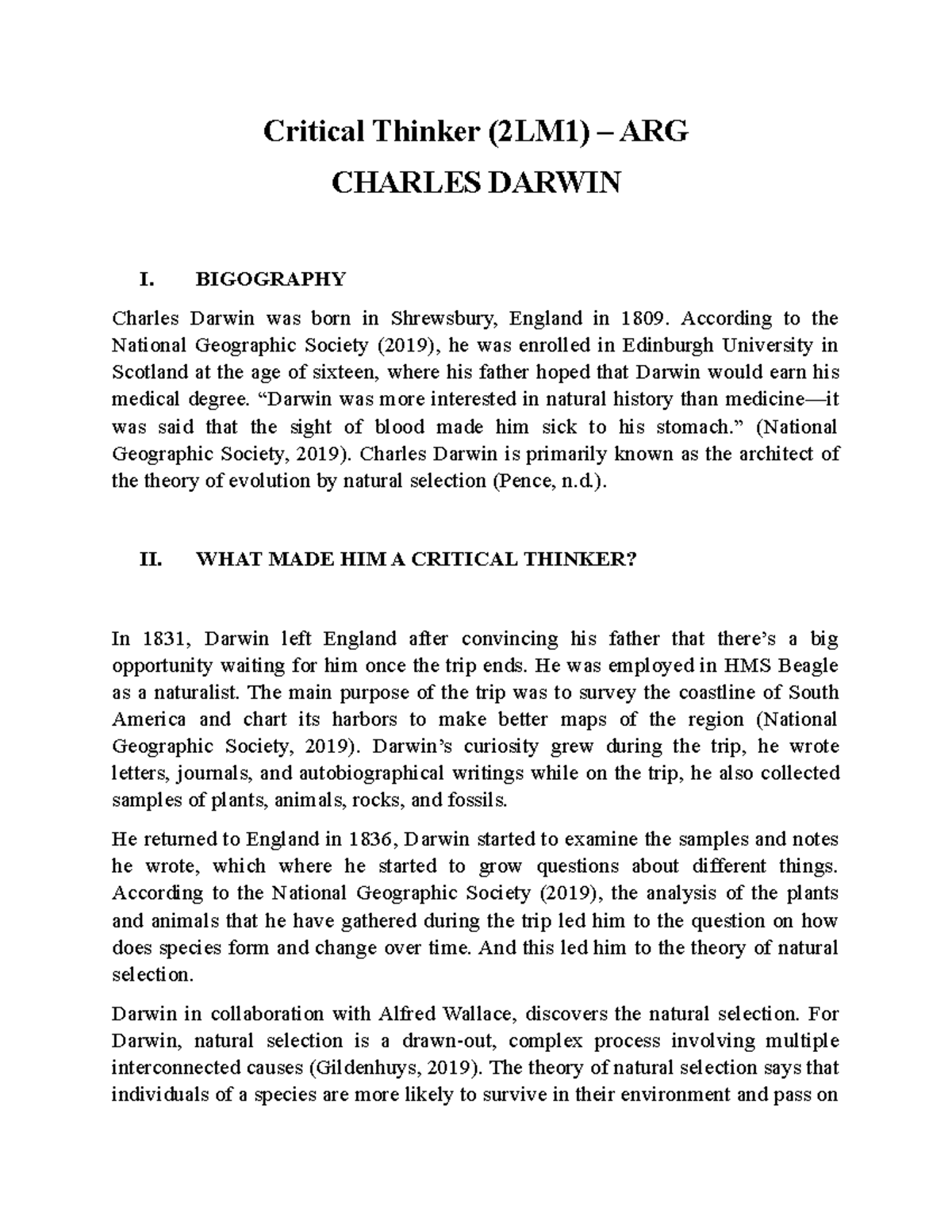 Critical-Thinker - example - Critical Thinker (2LM1) – ARG CHARLES ...