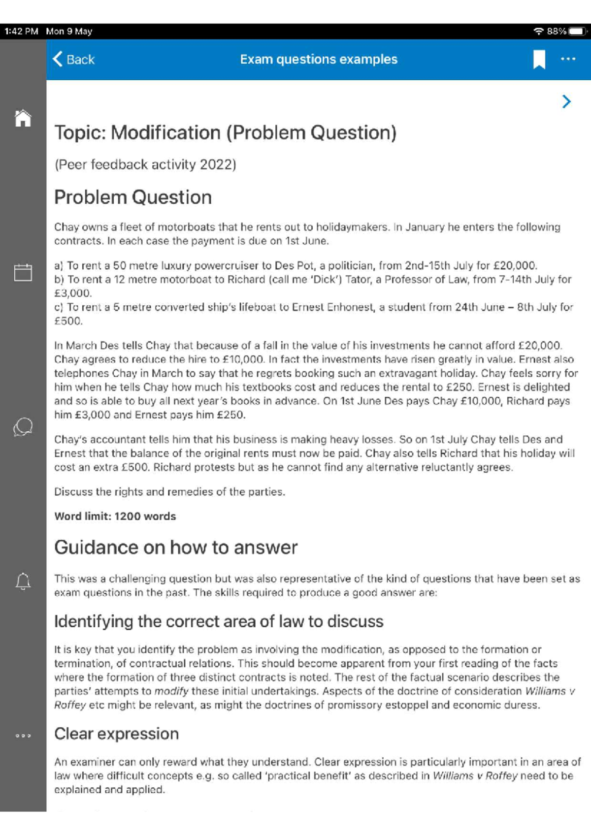 Contract law essay example - The necessary requirements are, one the ...