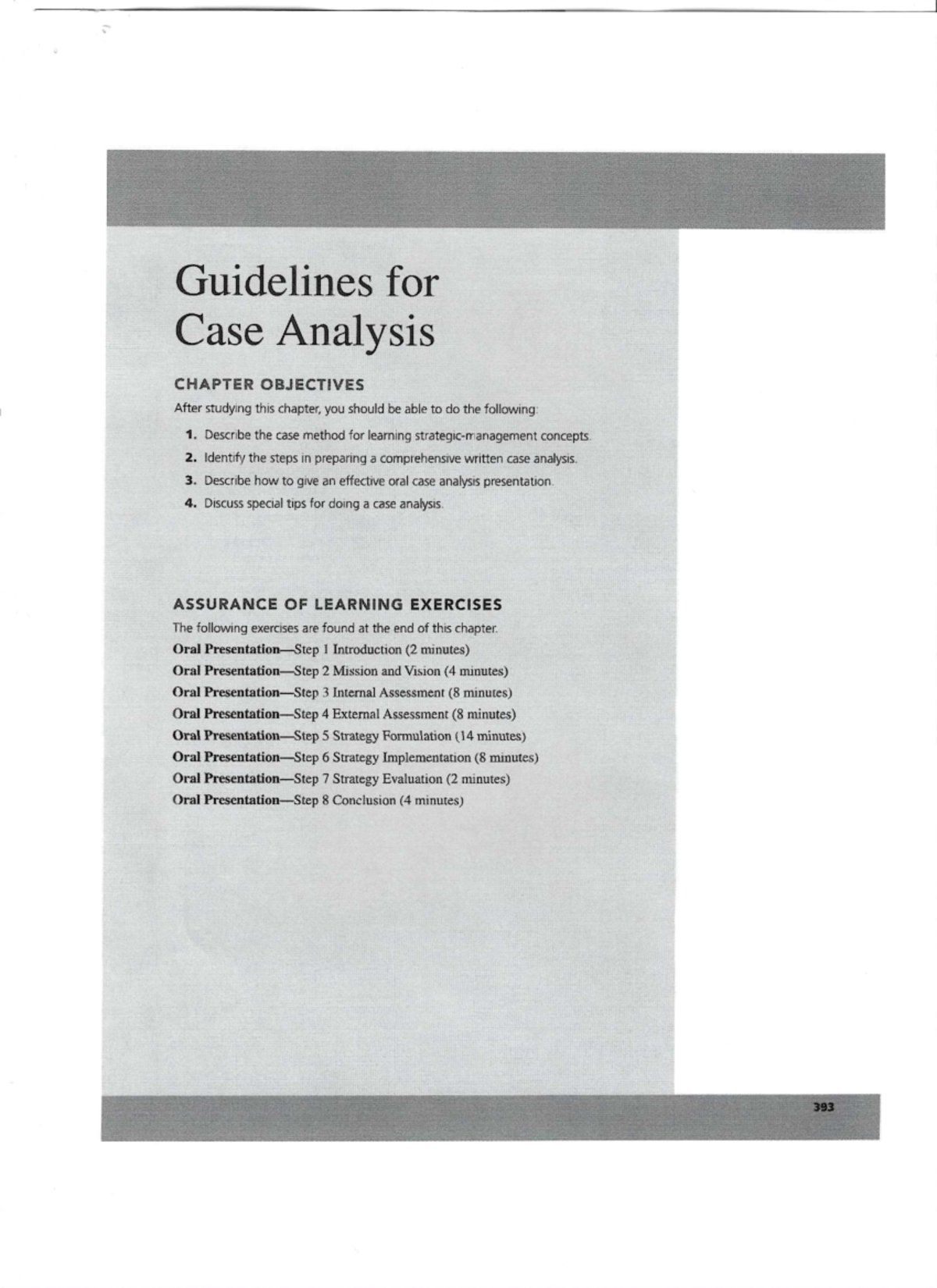 Guidelines For Case Analysis - Describe the case method for learning ...