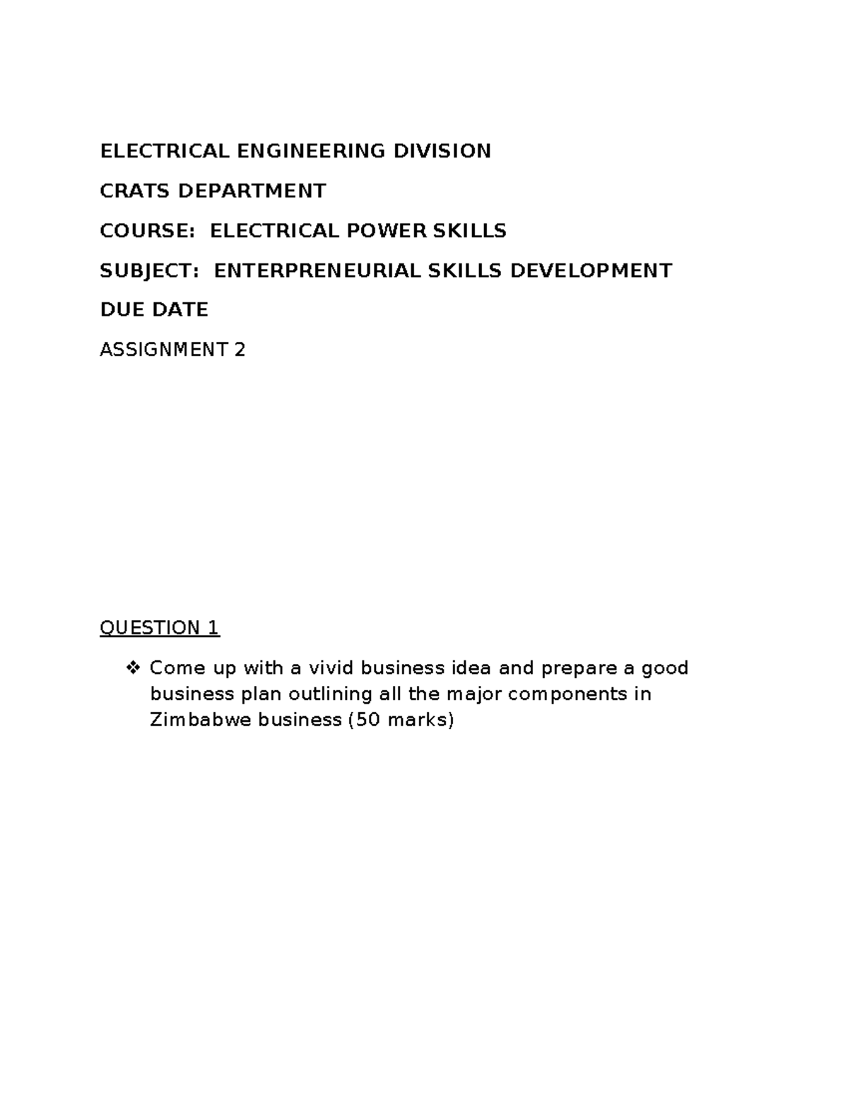 ESD 2 - Civil Engineering - ELECTRICAL ENGINEERING DIVISION CRATS ...