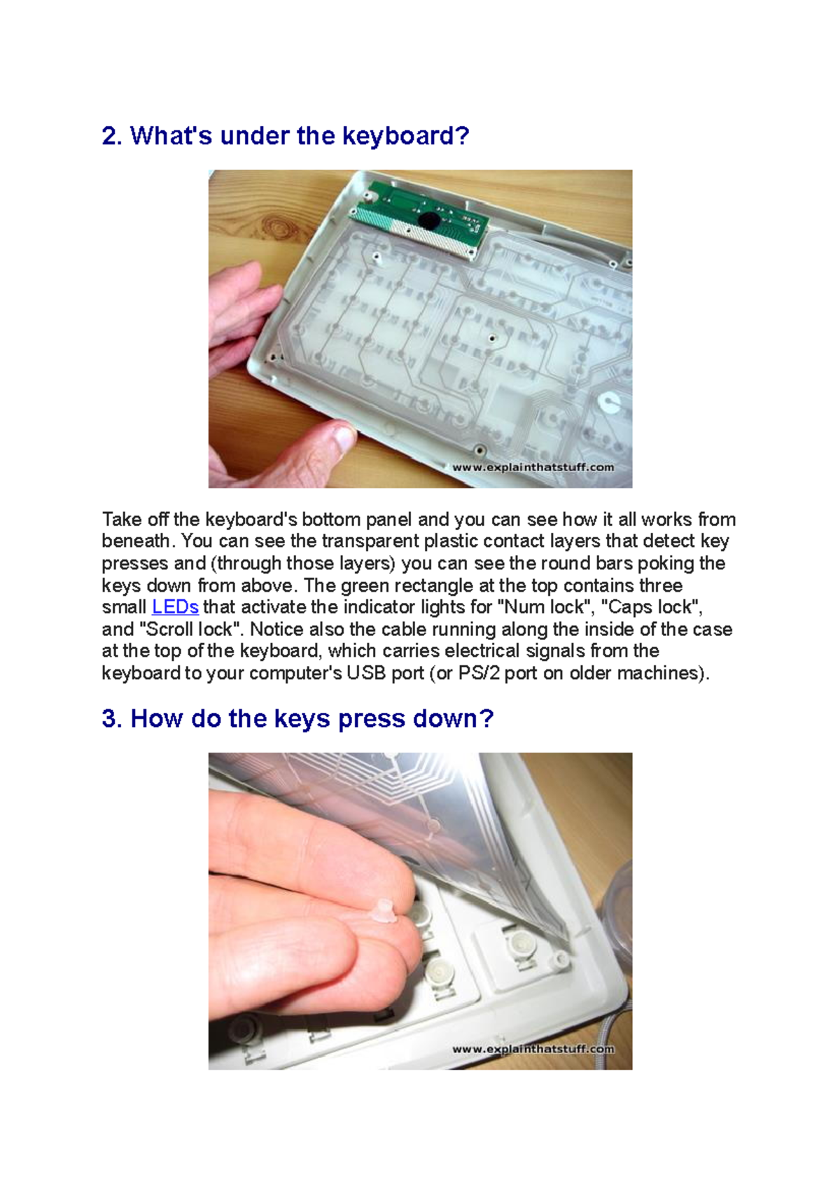 Keyboard - 2. What's under the keyboard? Take off the keyboard's bottom ...