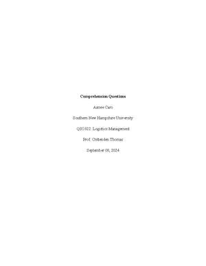Mod1questions - Module 1 comprehension questions - Can you imagine a ...
