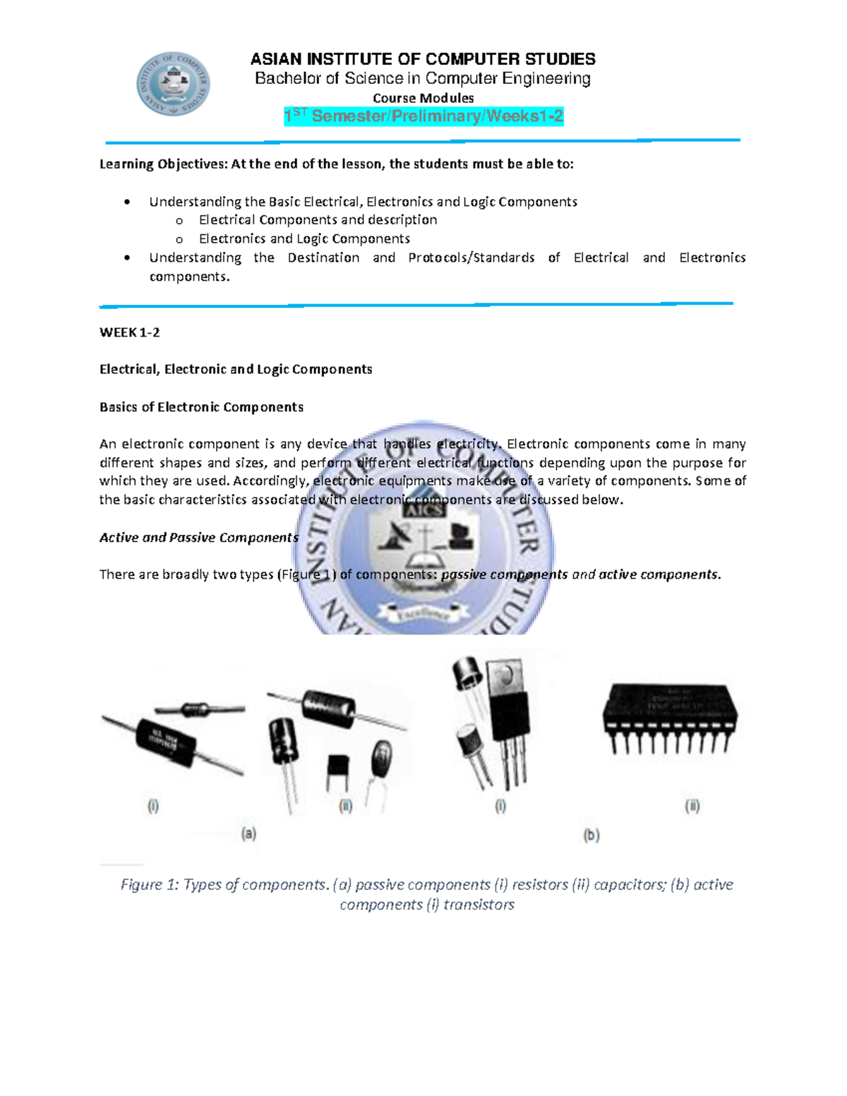 Week1TO2 CM MDL CPE3112 - Bachelor of Science in Computer Engineering ...