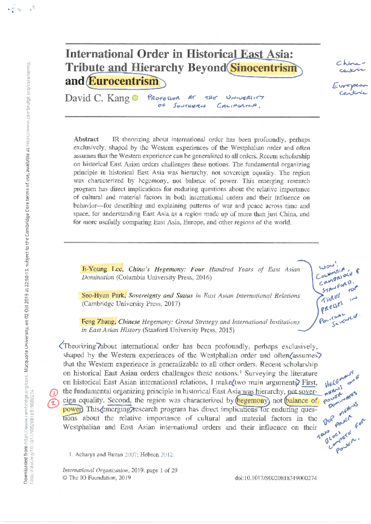 Adam Lockyer Example of Annotating a Text - PICT1014 - Studocu