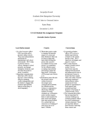 PSY Module 1 Assignment - Jacquelyn Ricard Southern New Hampshire ...