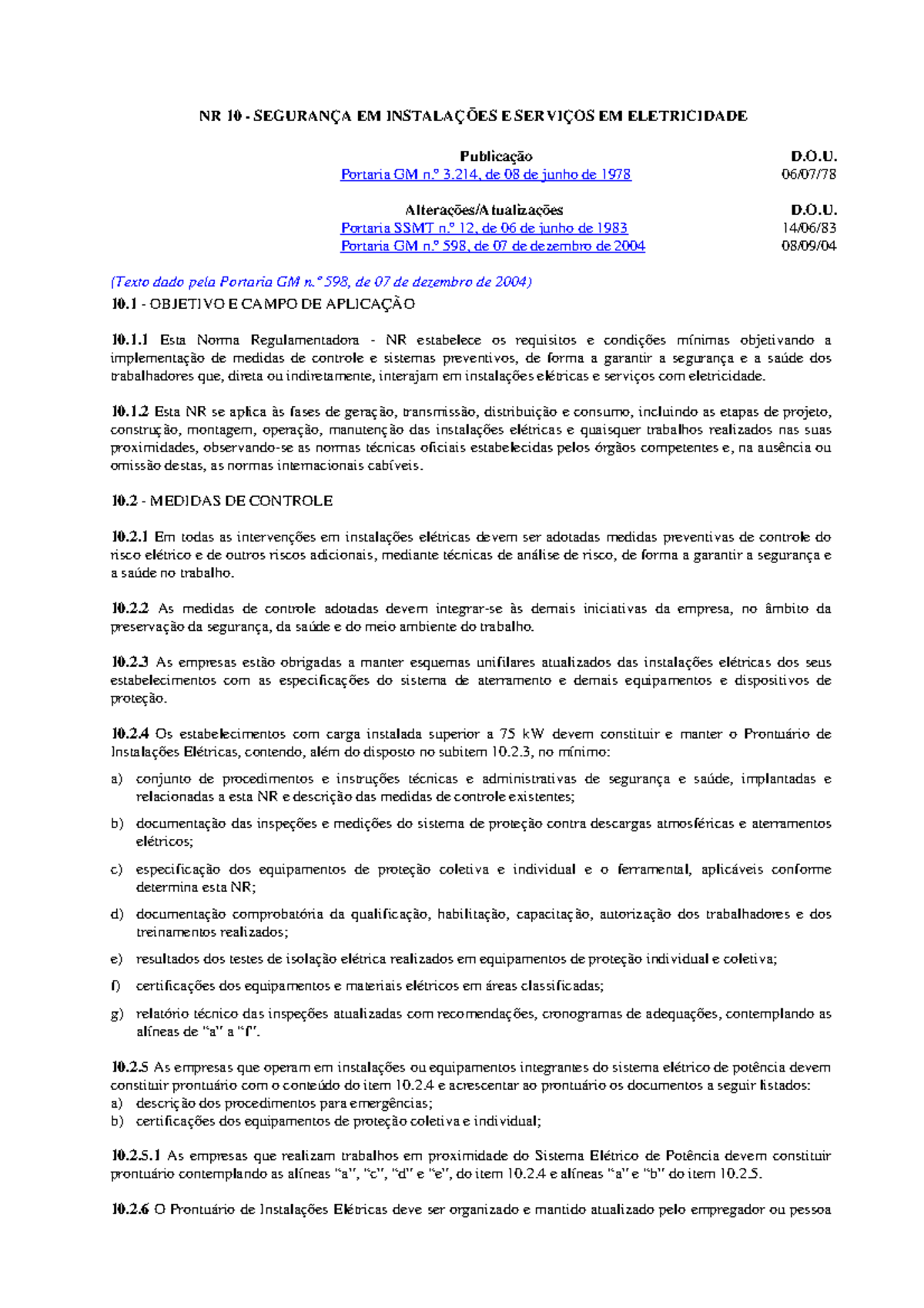 Nr 10 Atualizada Pdf - RETOEDU