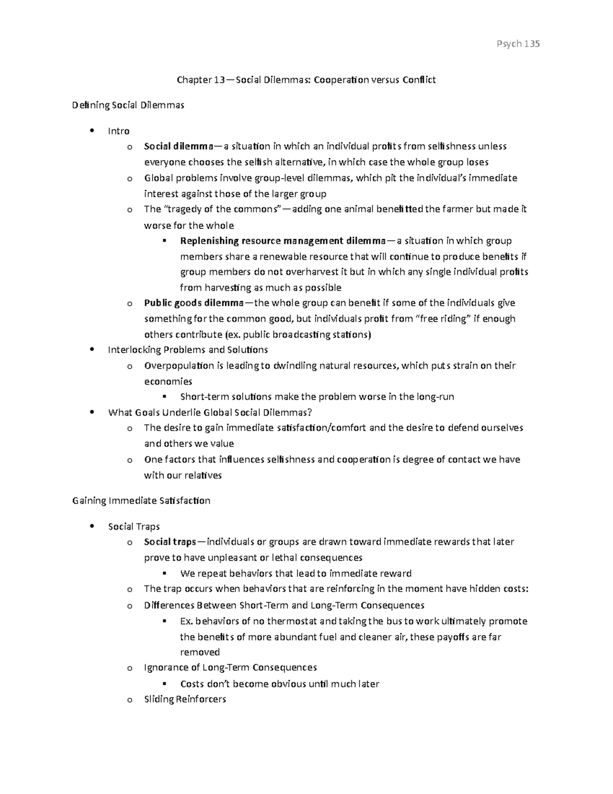 Chapter 13 Notes - Summary Social Psychology: Goals in Interaction ...