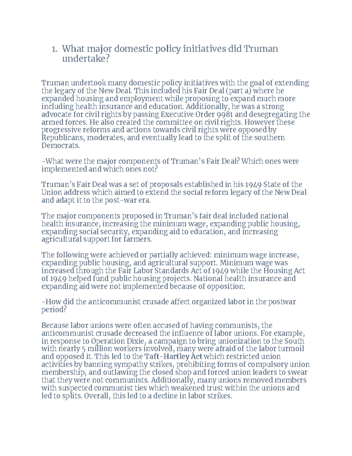 Give Me Liberty Chapter 23 Focus Questions - 1. What major domestic ...