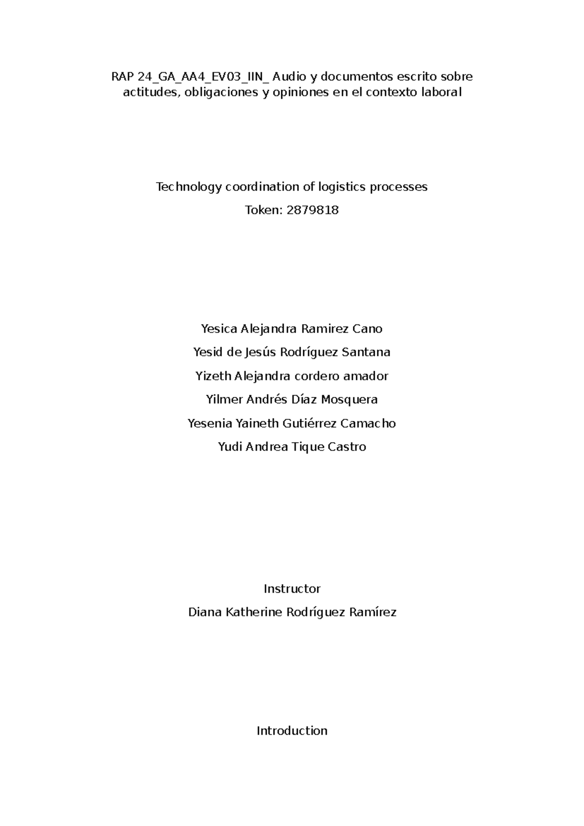 RAP 24 ingles sena - RAP 24_GA_AA4_EV03_IIN_ Audio y documentos escrito ...