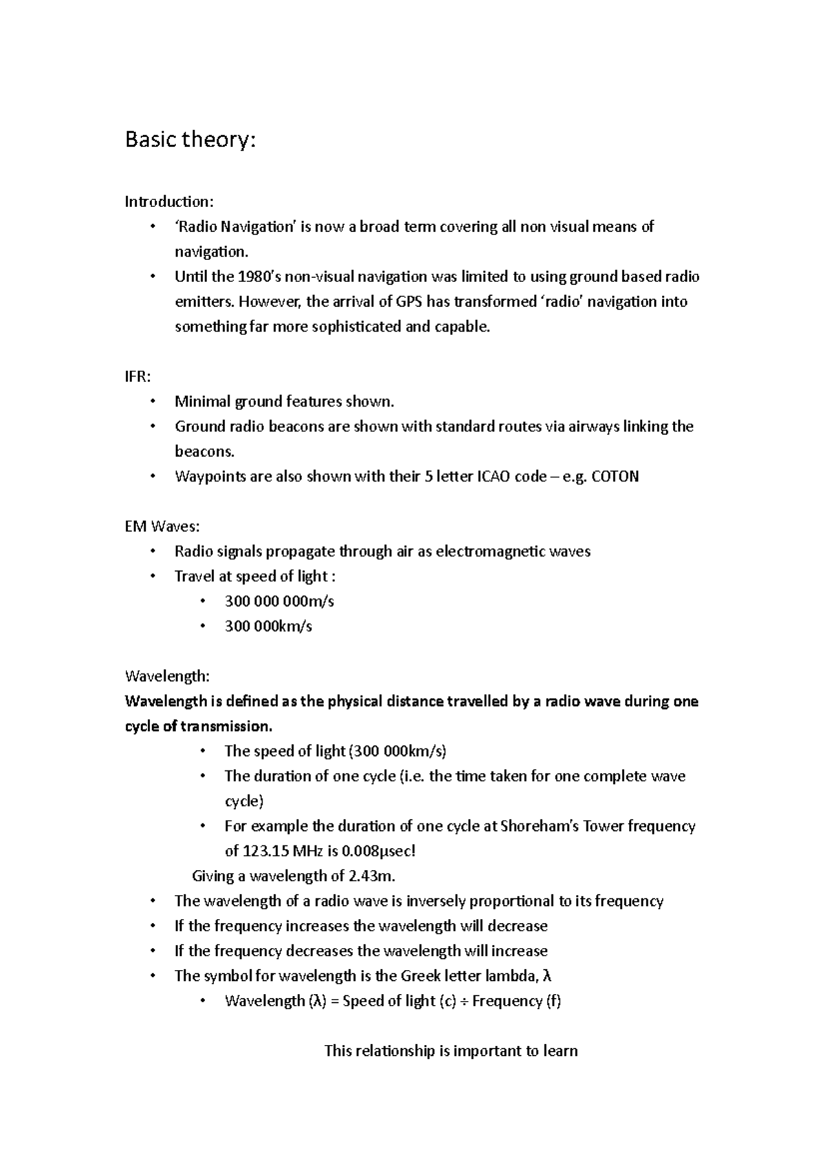 Basic theory - Notes for the subject - Basic theory: Introduction ...