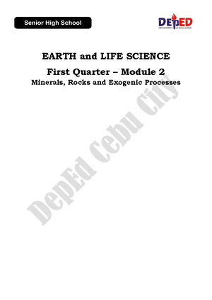 1 Q2 Earth and Life - Earth and Life Science Quarter 2 – Module 1 Historical Development of the ...