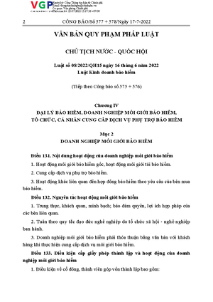 Luat KDBH 2022 - phan 1 - QUỐC HỘI Luật số: 08/2022/QH CỘNG HÒA XÃ HỘI ...