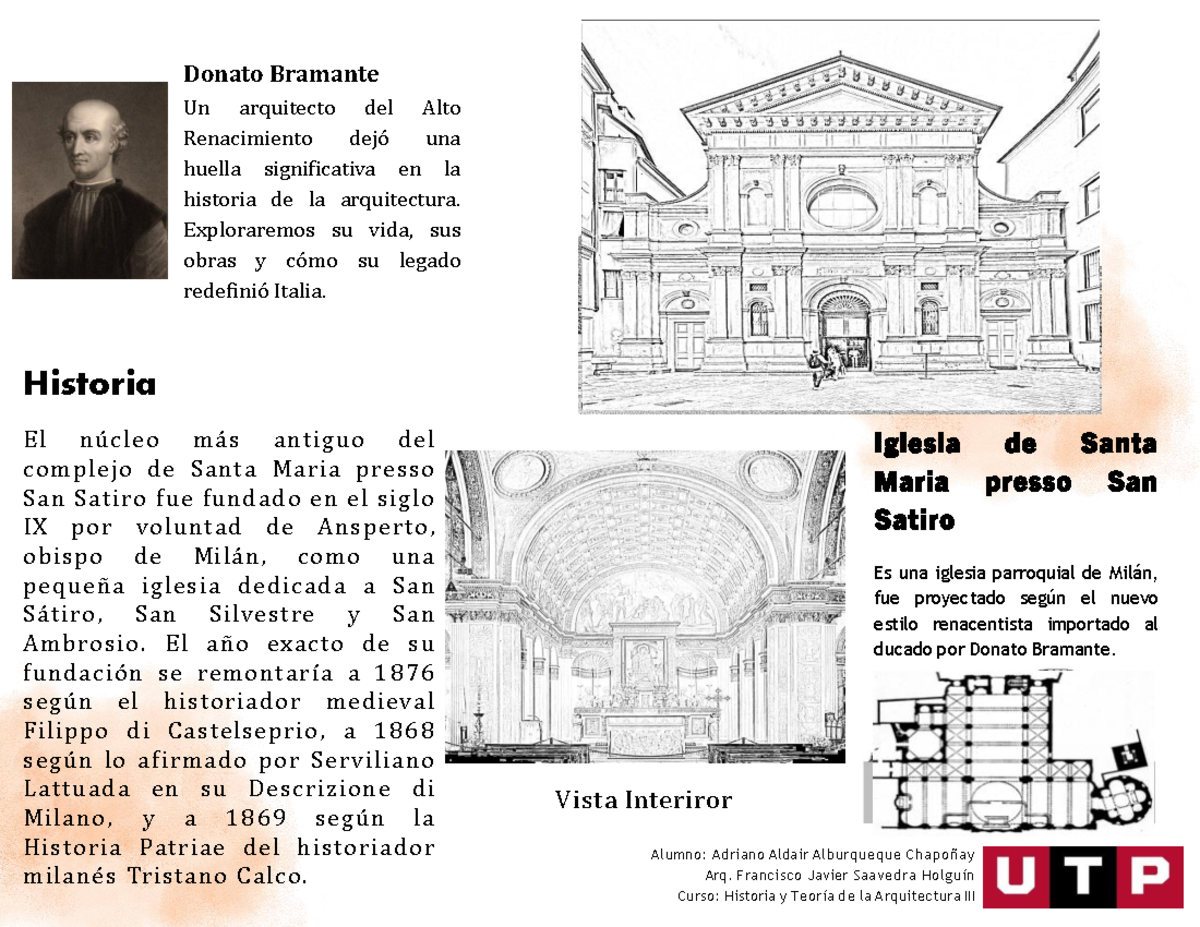 Lámina de análisis arquitectónico de la Iglesia de Santa Maria presso ...