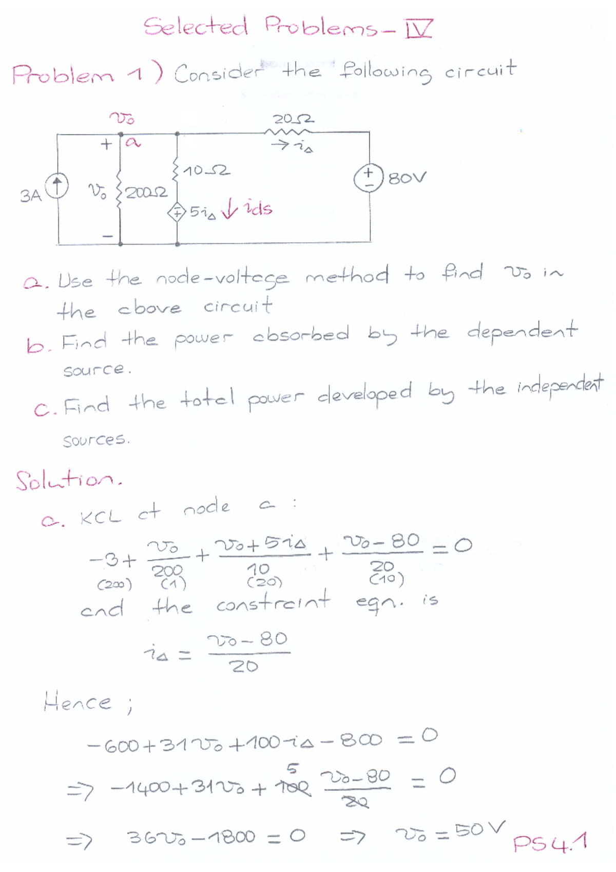 Selected-Problems-IV - Electrical and Electronic Circuits - Studocu
