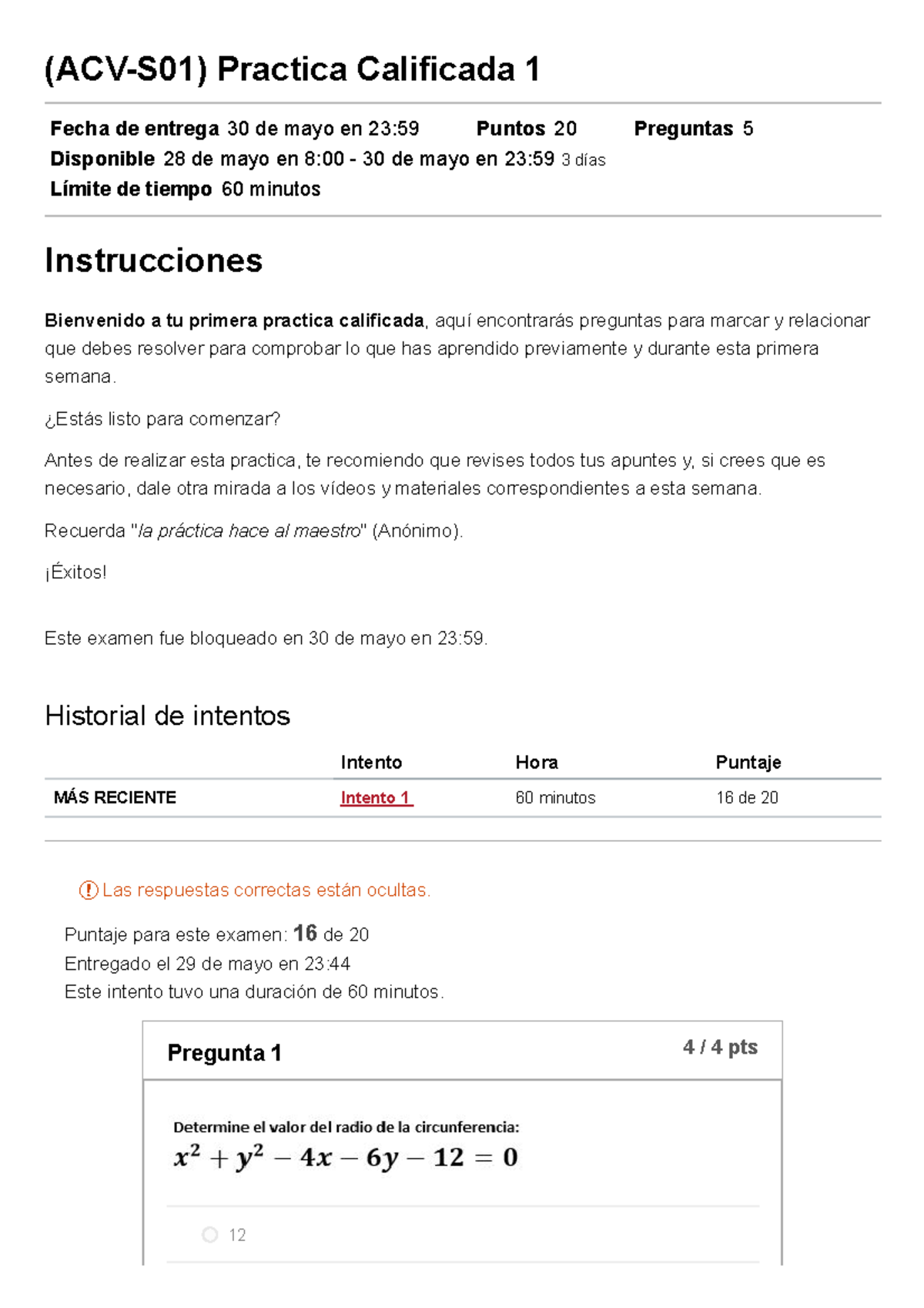 (ACV-S01) Practica Calificada 1 Matematica PARA Ingenieros I (7143) - (ACV-S01) Practica ...