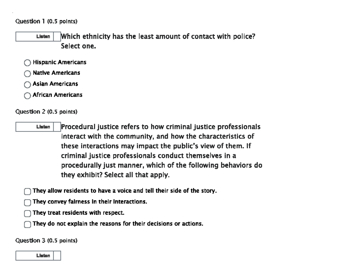 Knowledge Check Mod 1 Unanswered - CJ-120 - Studocu