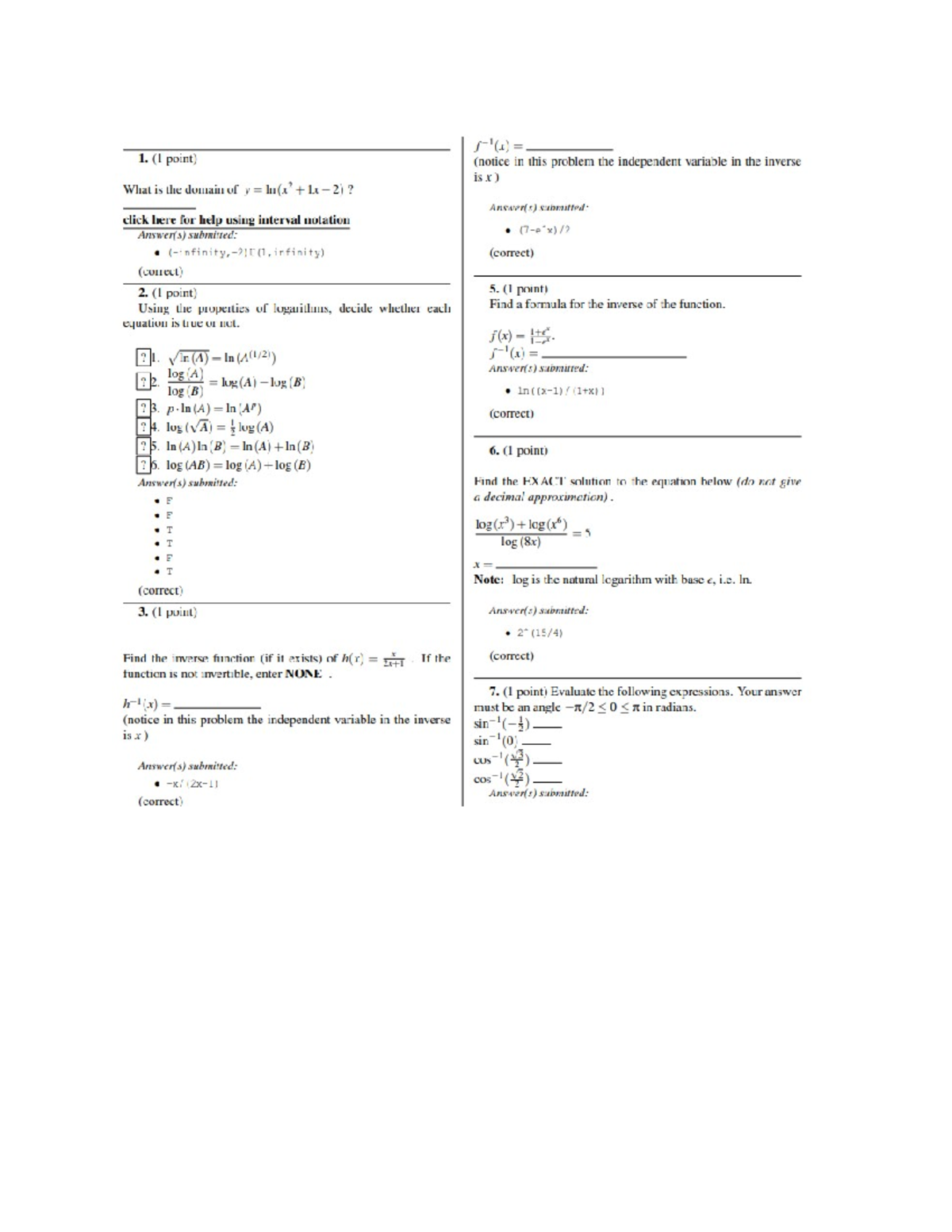 assignment 2 webwork - MATH 203 - Studocu