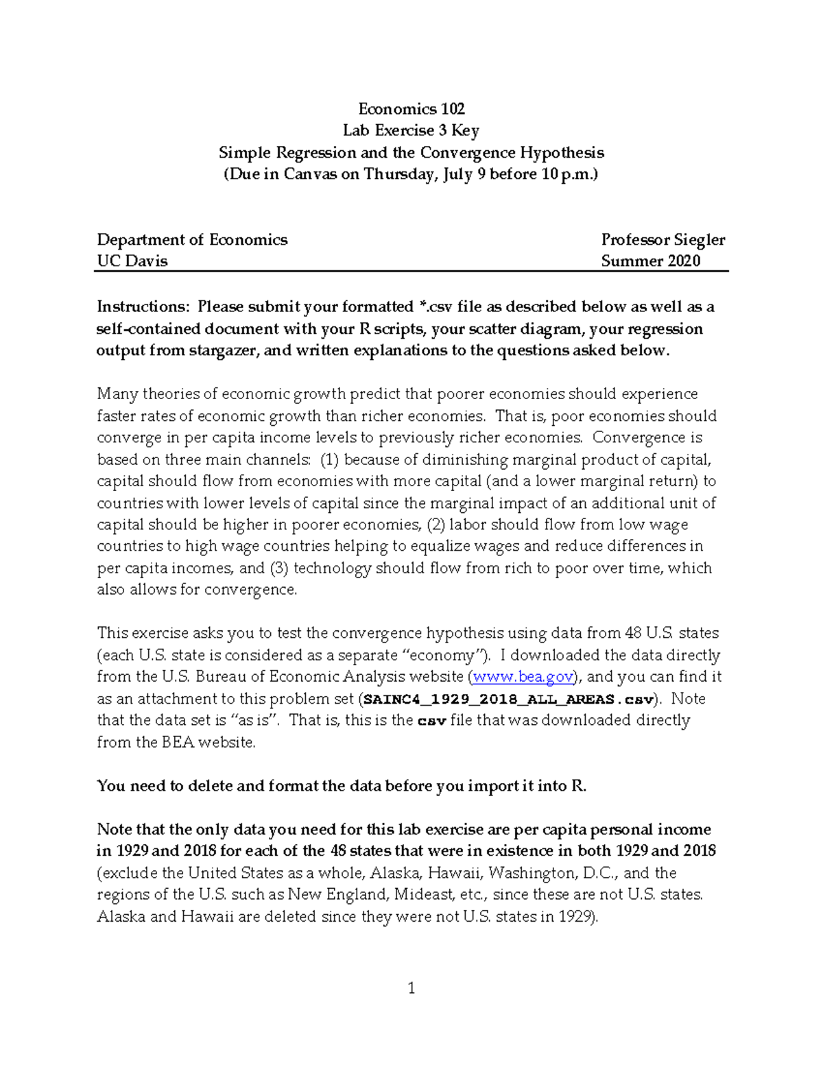 Economics 102 Lab Exercise 3 Key - Economics 102 Lab Exercise 3 Key ...