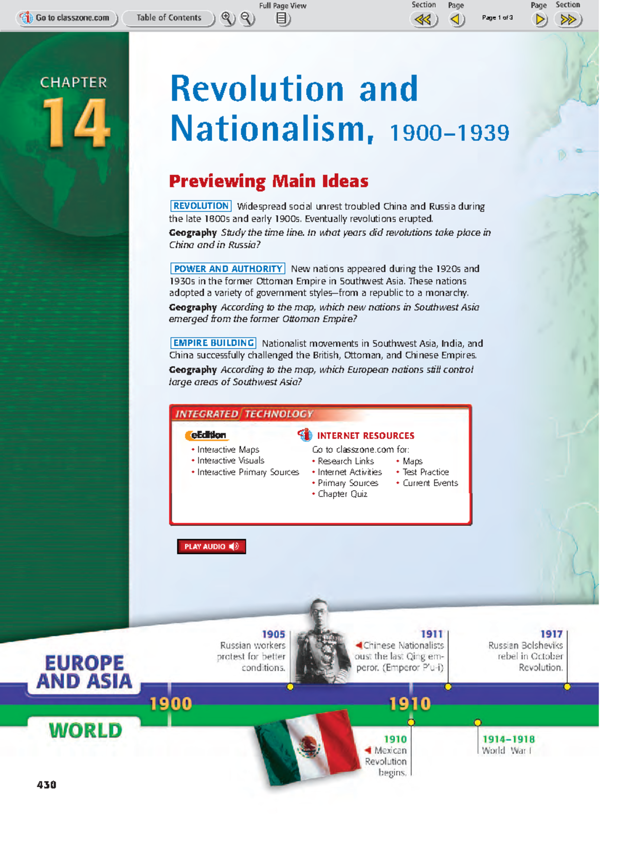 Modern world history - chapter 14 - 430 Revolution and Nationalism ...