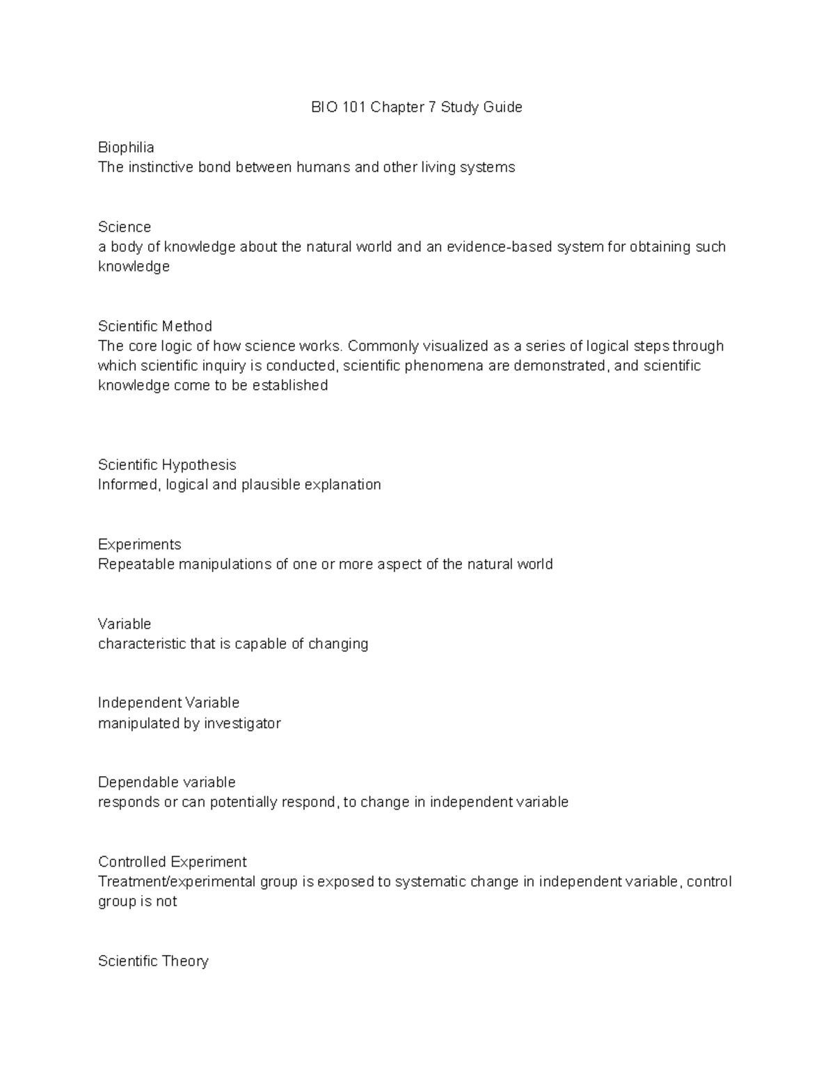 BIO 101 Chapter 7 - Biology practice quiz number 7 - BIO 101 Chapter 7 ...