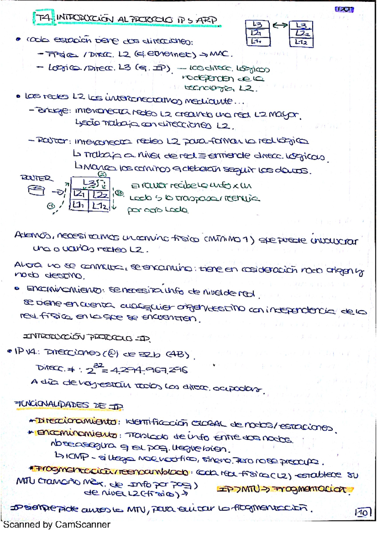 IXT - T4. Protocolo IP y ARP - Introduccion a las Redes Telematicas - mm m A2? L 0 (cub. were 4 ...