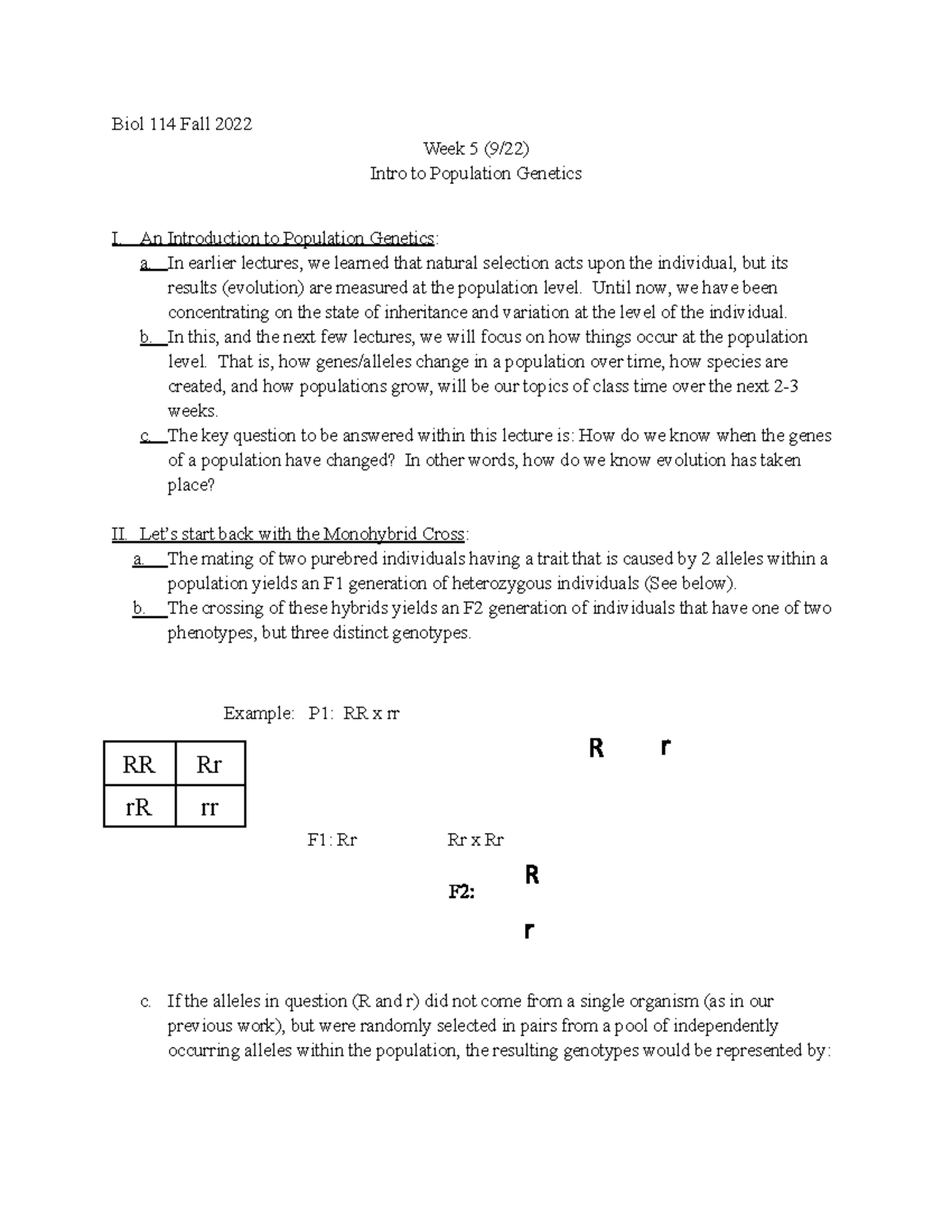 8-1 - Armstrong: Unit 1 - Biol 114 Fall 2022 Week 5 (9/22) Intro to ...