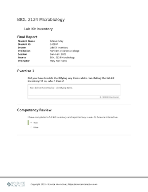Human Anatomy Physiology Lab Safety 242997 - Student Name Arlene Oxley ...