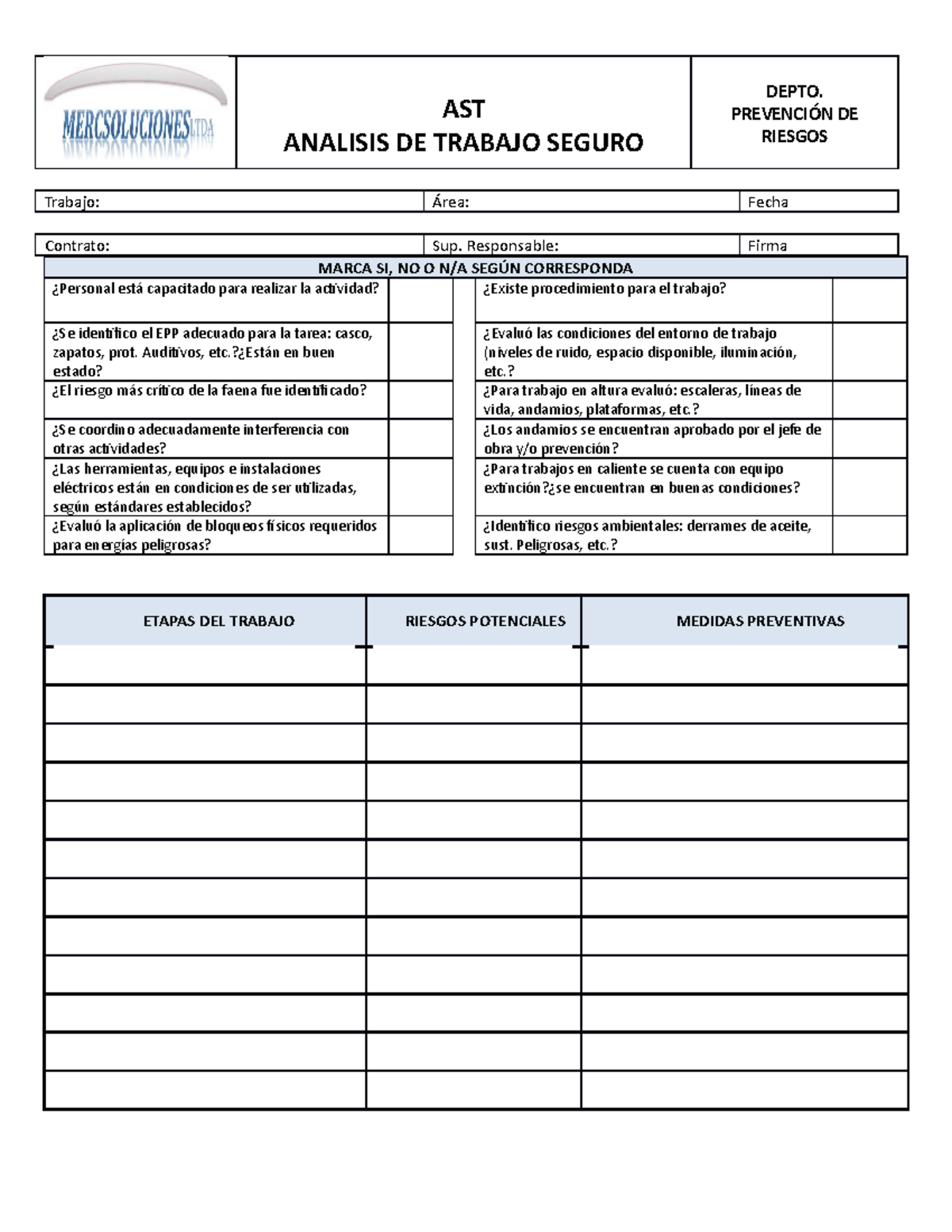 AST - ast trabajos en la construccion - AST ANALISIS DE TRABAJO SEGURO ...