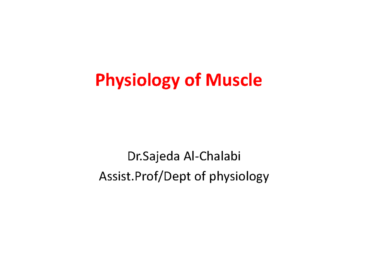 محاضرات physiology of muscle - Warning: TT: undefined function: 22 ...