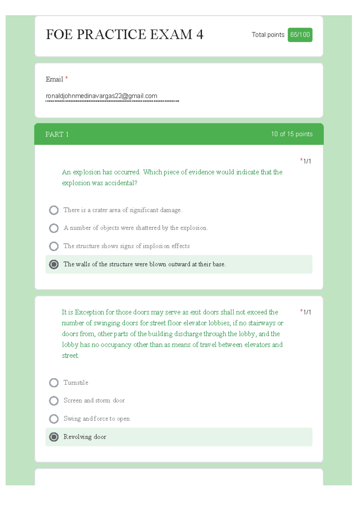 FOE Practice EXAM 4 - Fire Officer Examination Reviewer - Email ...