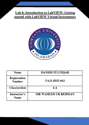 Lab Report-3 - Not Required - Lab 3: Measurement of unknown inductance ...