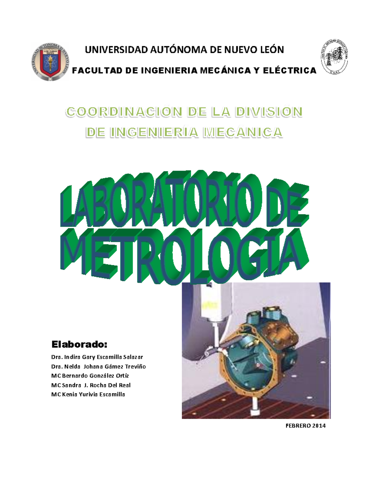 Lab de Metrología - Manual de Laboratorio de metrología e instrumentación - UNIVERSIDAD AUTÓNOMA ...