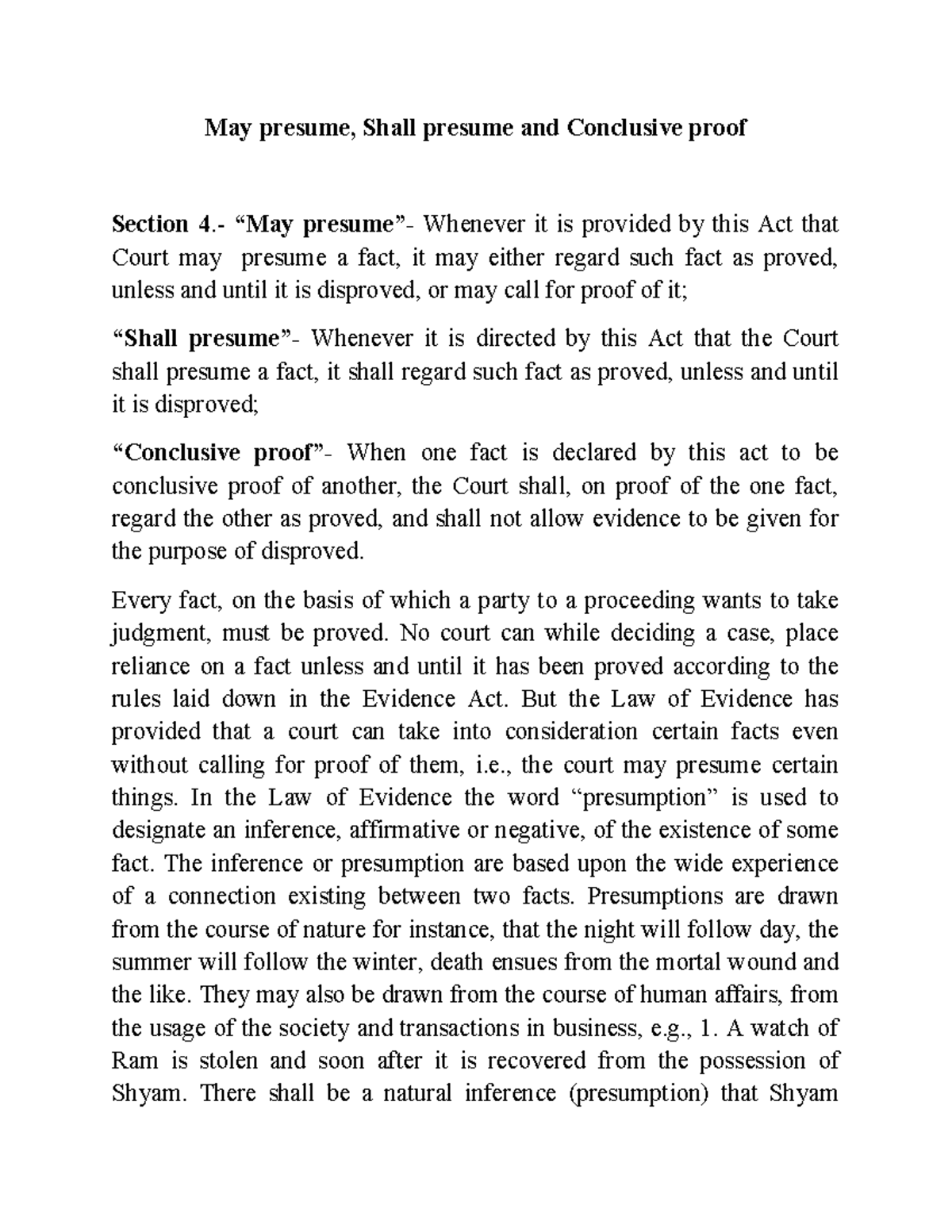 68194 1619277182 - Summary constitution law - May presume, Shall ...