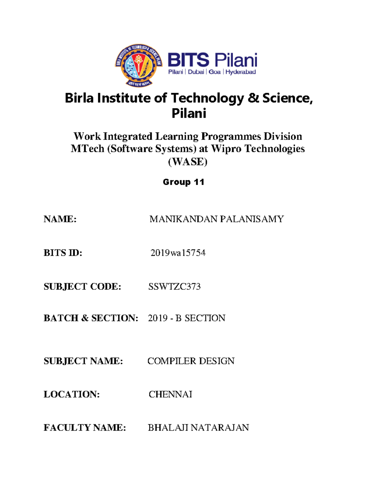 Compiler Design assignment - chemistry - Studocu Compiler Design assignment - chemistry - Studocu