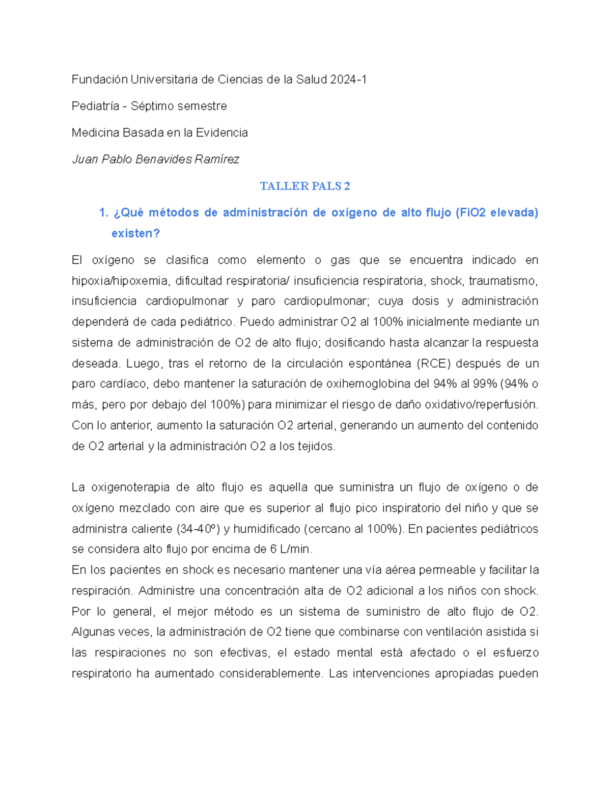 PALS 2 JUAN Benavides - TALLER PALS resuelto - Fundación Universitaria ...