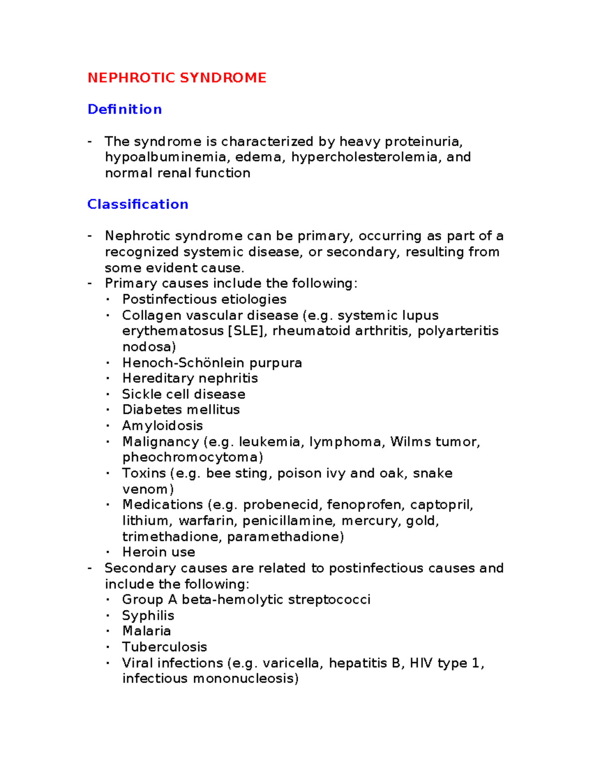 Nephrotic Syndrome - Helps you understand more about the disease ...