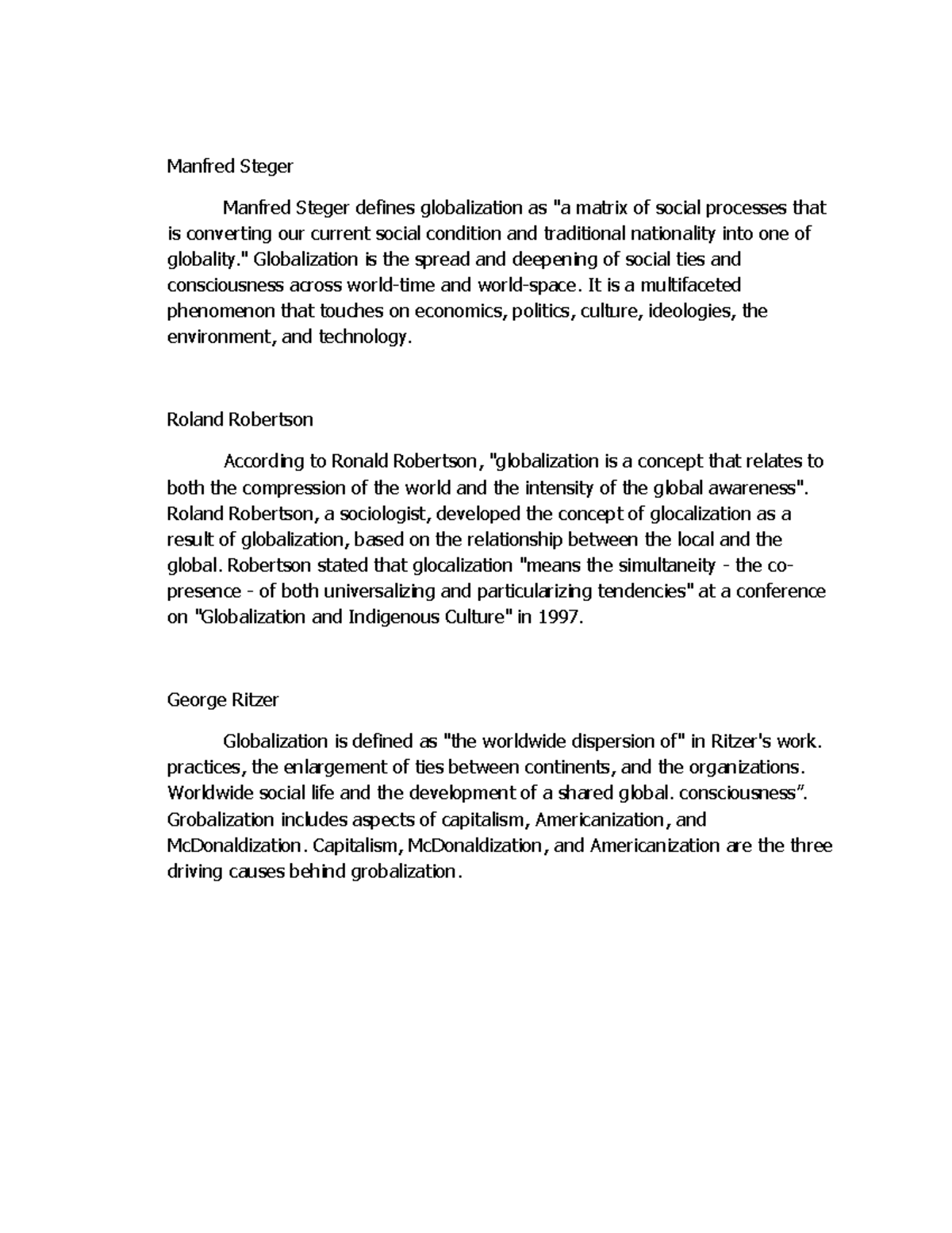 Globalivation ACT - ...................................... - Manfred ...