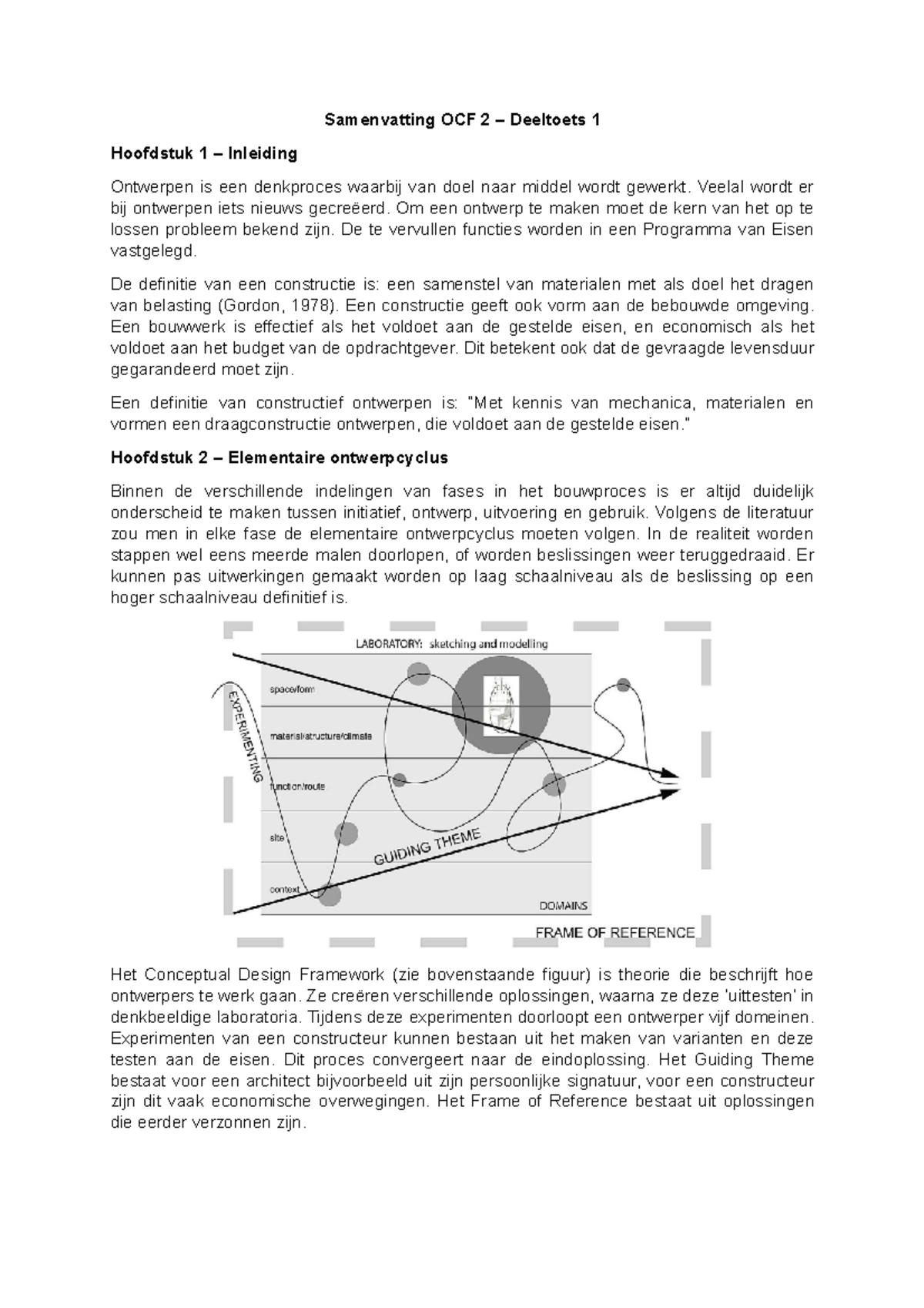Samenvatting OCF 2 - Veelal wordt er bij ontwerpen iets nieuws ...