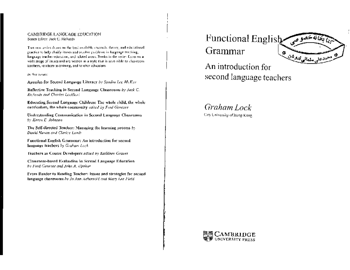 Functional Grammar - Gramham Lock - Coursebook - Ngôn ngữ Anh - Studocu